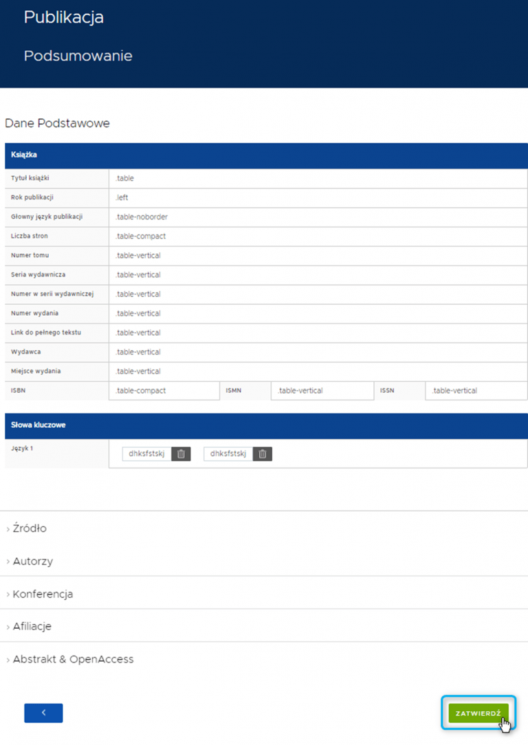 Książka pod redakcją: Podsumowanie – Polska Bibliografia Naukowa