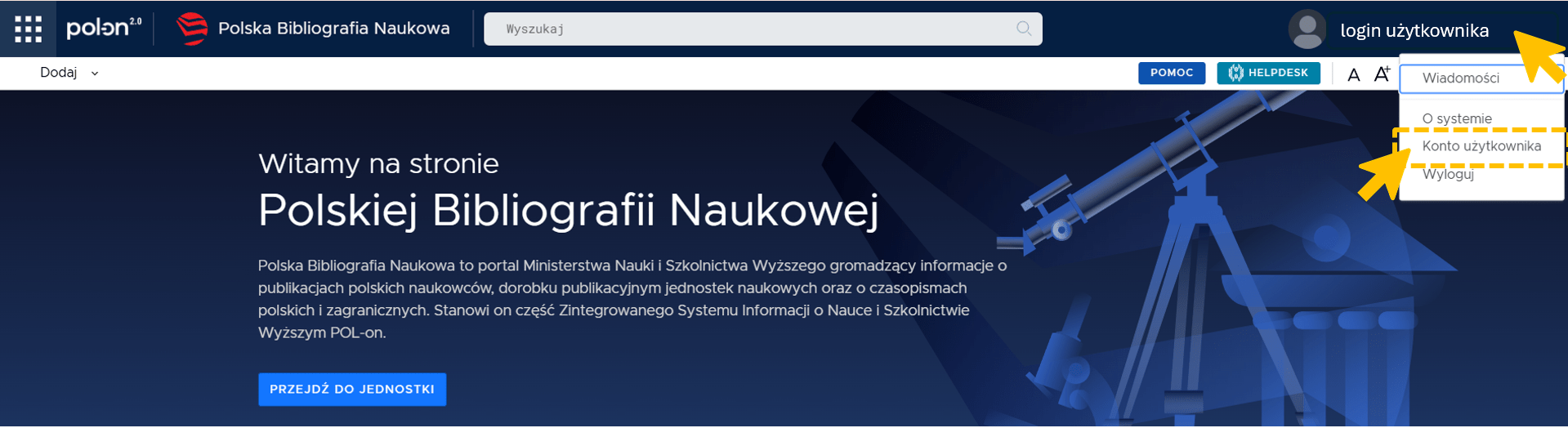Połączenie konta PBN z kontem centralnym MCL (osoby logujące się do PBN kontem lokalnym ...